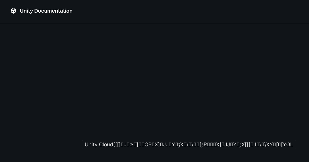Create A Cloud Project • Unity Cloud • Unity Docs