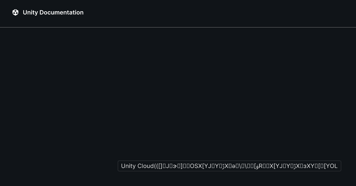Manage Cloud Projects • Unity Cloud • Unity Docs