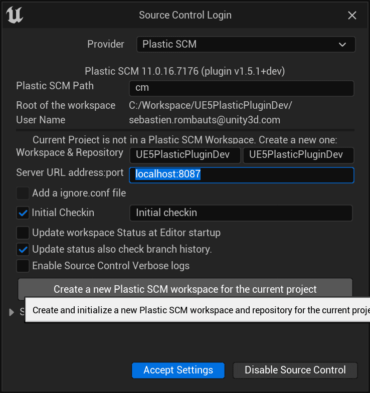 Unity Version Control (formerly Plastic SCM) plugin for Unreal Engine
